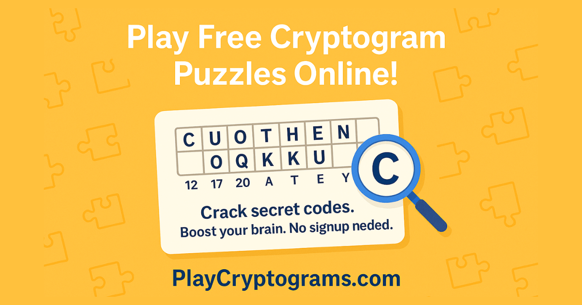 Cryptogram Maker Create Your Own Puzzles Online